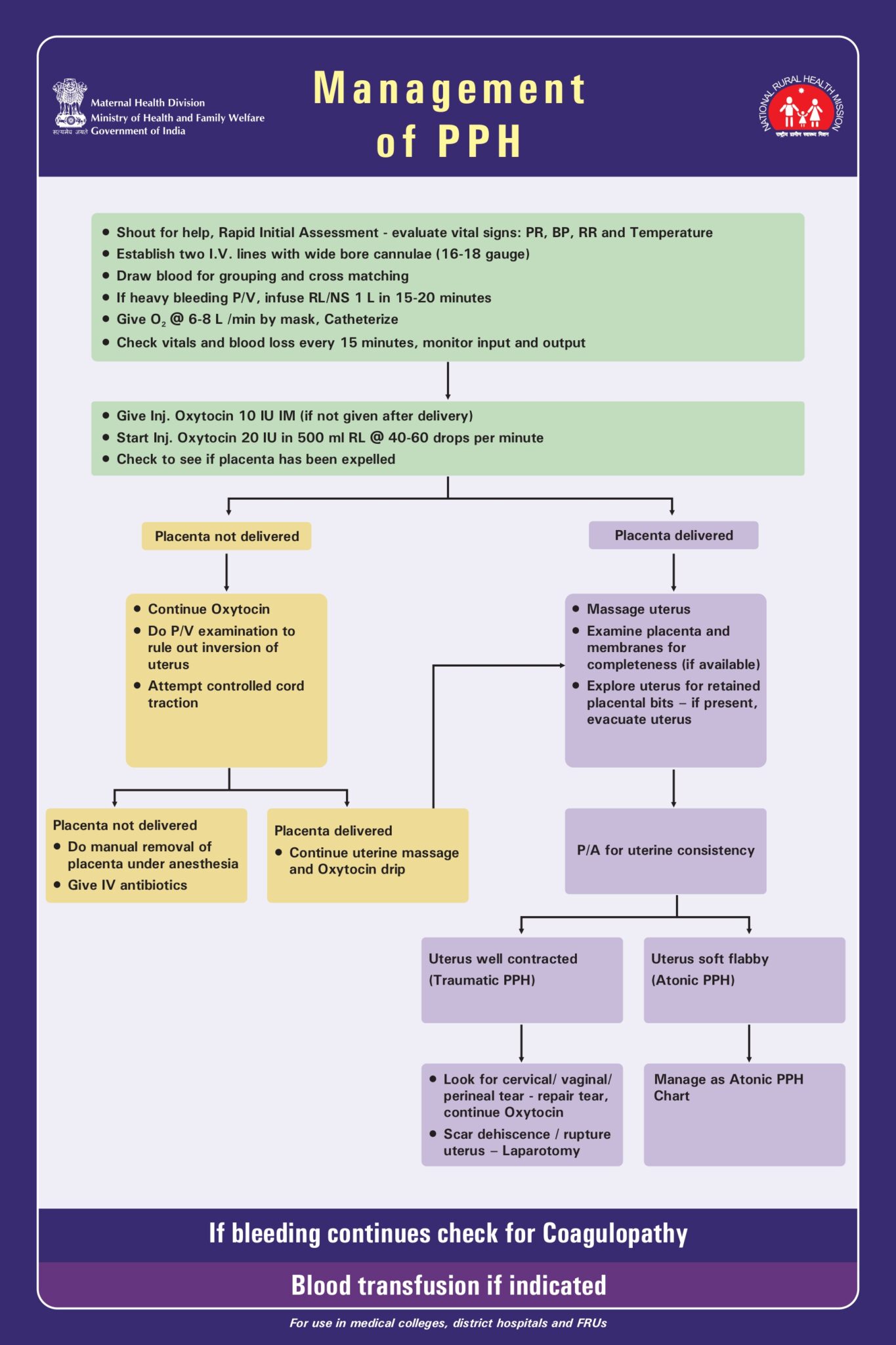 MANAGEMENT OF POSTPARTUM HAEMORRHAGE (PPH)/STARTING AND MAINTAINING AN ...